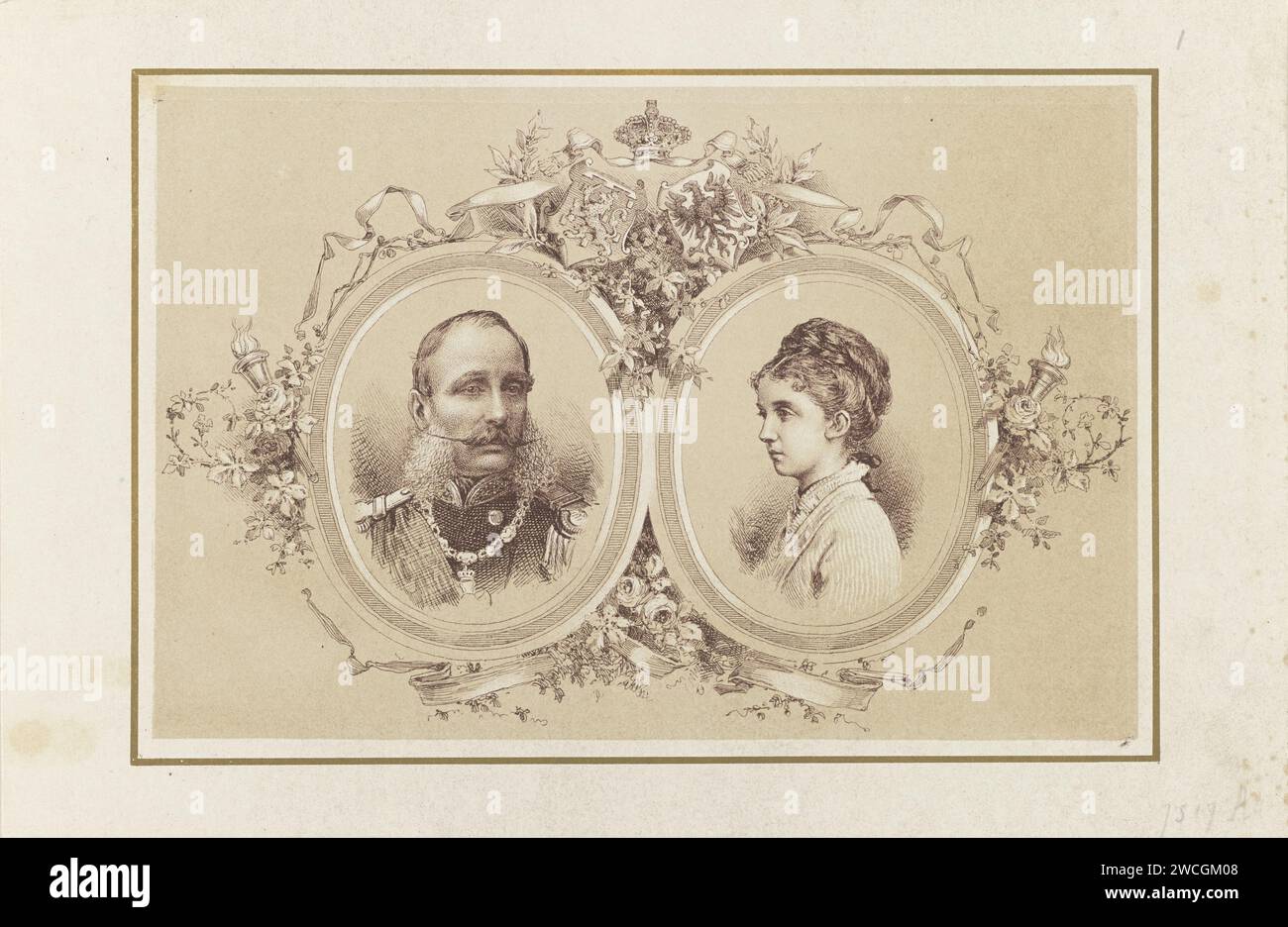 Portraits of the couple Prince Hendrik and Princess Maria, Anonymous ...