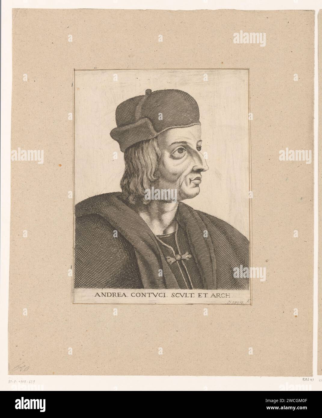 Portret Van Andrea Sansovino, Jean Baron, 1641 - 1741 print France ...