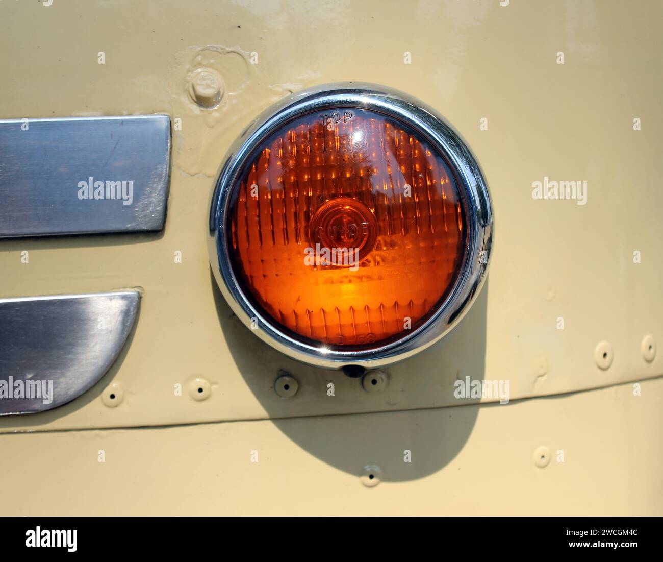 A close-up of a vehicle's headlight in a circular formation Stock Photo ...