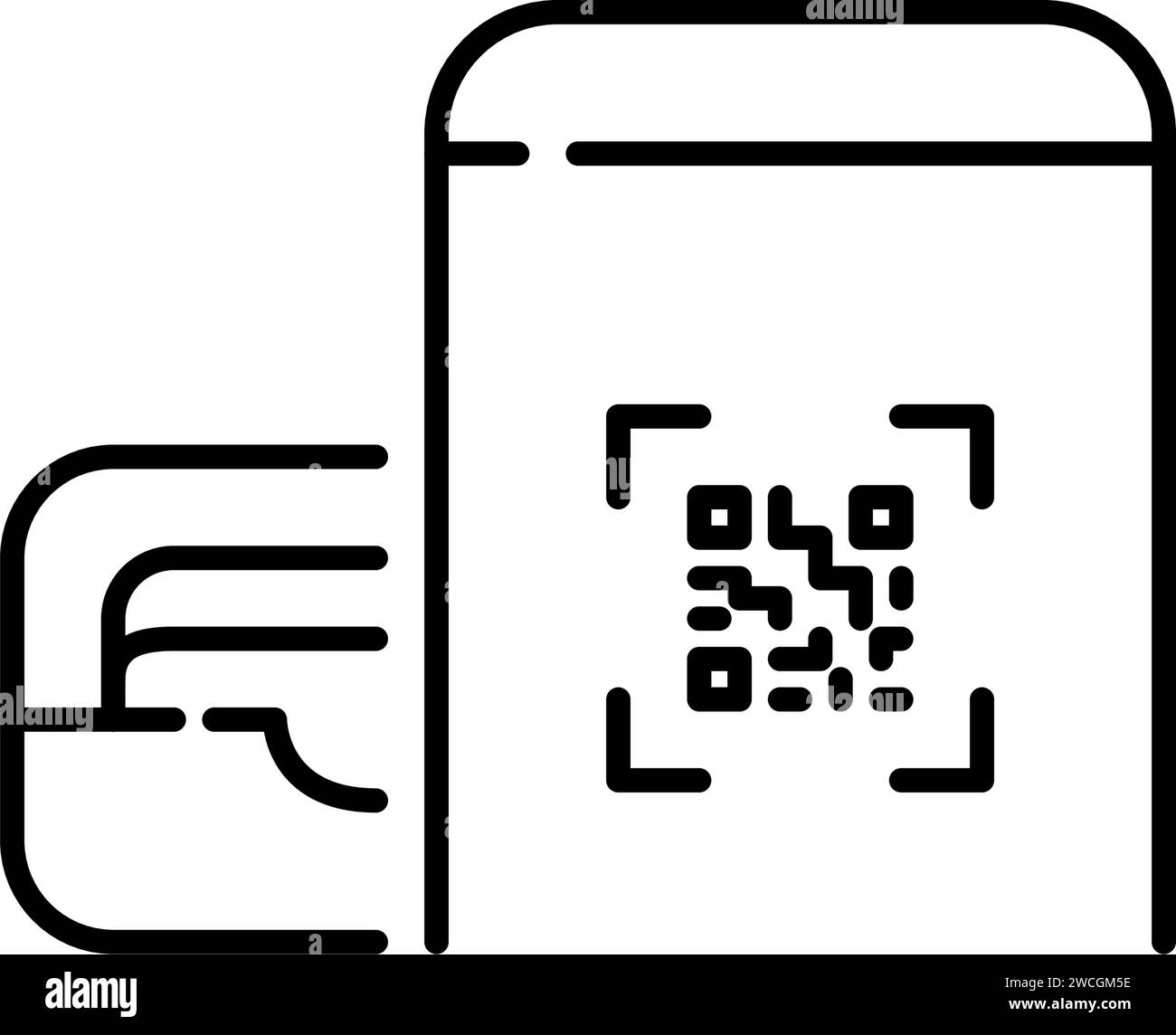 Card wallet, qr code payment. Smartphone banking app. Pixel perfect ...