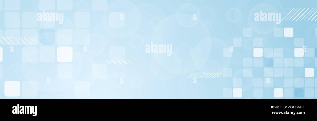 Abstract tech banner with blue glossy mosaic squares pattern. Vector ...