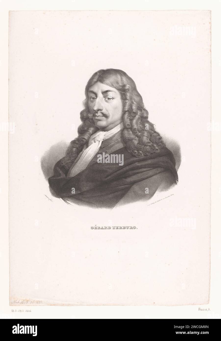 Portrait of painter Gerard ter Borch (II), Antoine Maurin, 1827 - 1854 ...