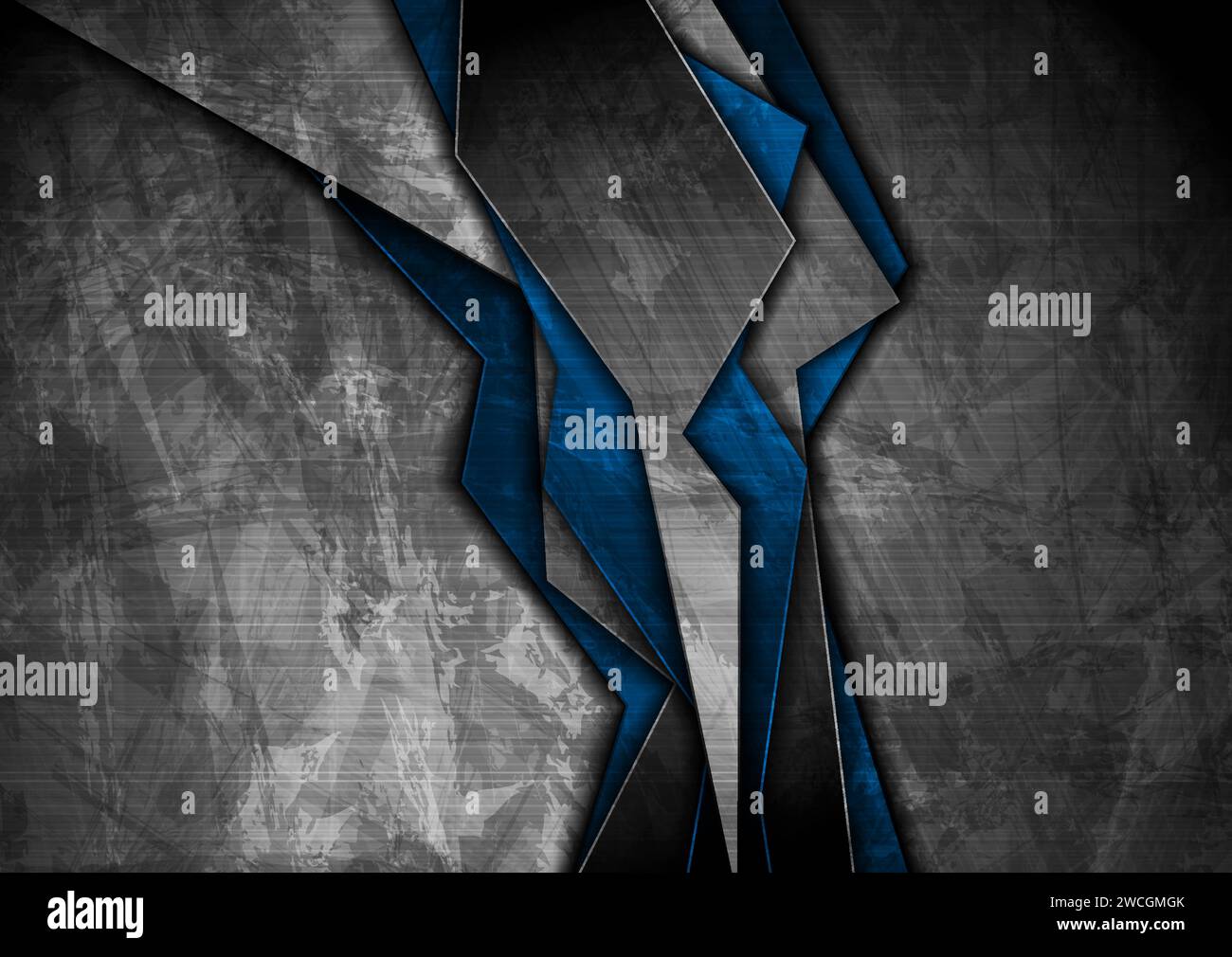 Dark grey and blue abstract corporate grunge background. Vector design ...