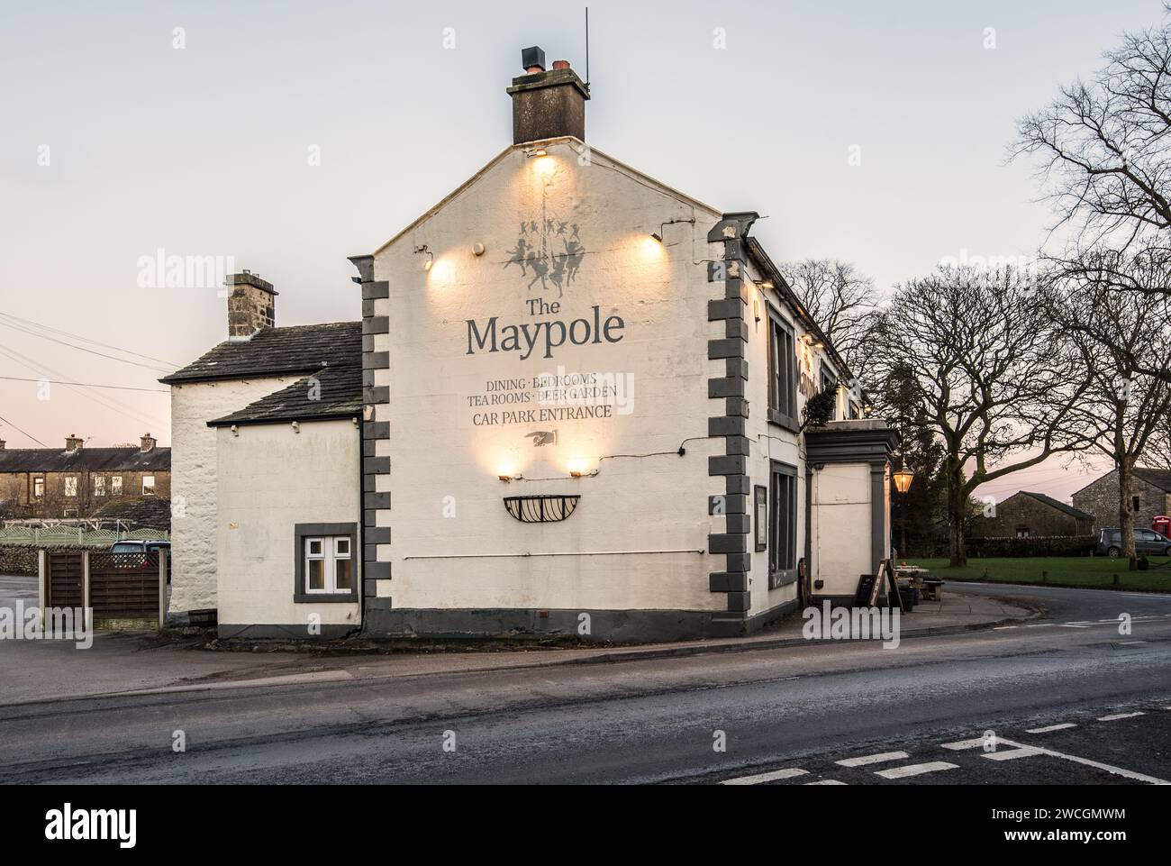 Lights on maypole long preston hi-res stock photography and images - Alamy