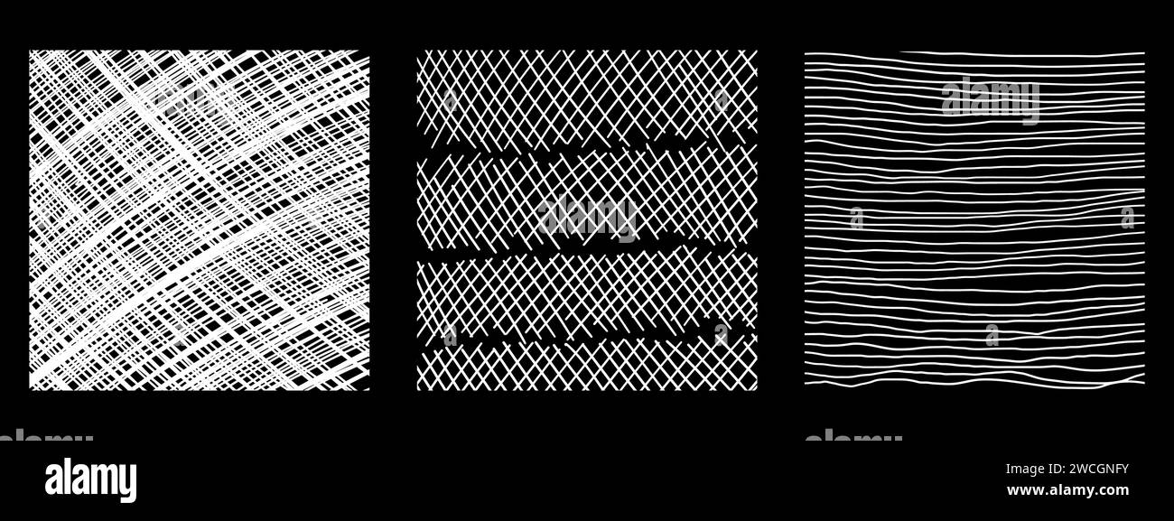 Graphic vector freehand textures set with different hand drawn patterns ...