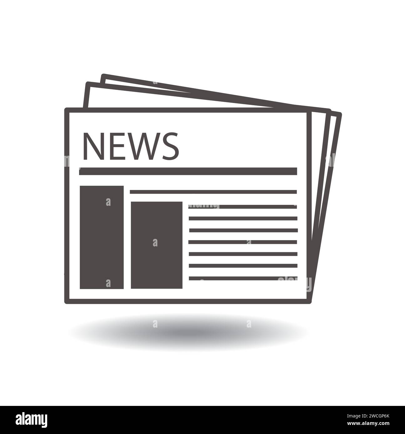 Newspaper line icon, outline vector sign Stock Vector Image & Art - Alamy