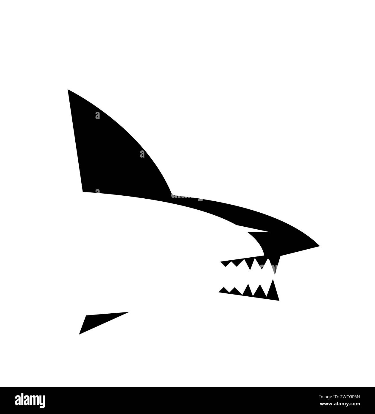 Shark attack sign Black and White Stock Photos & Images - Alamy