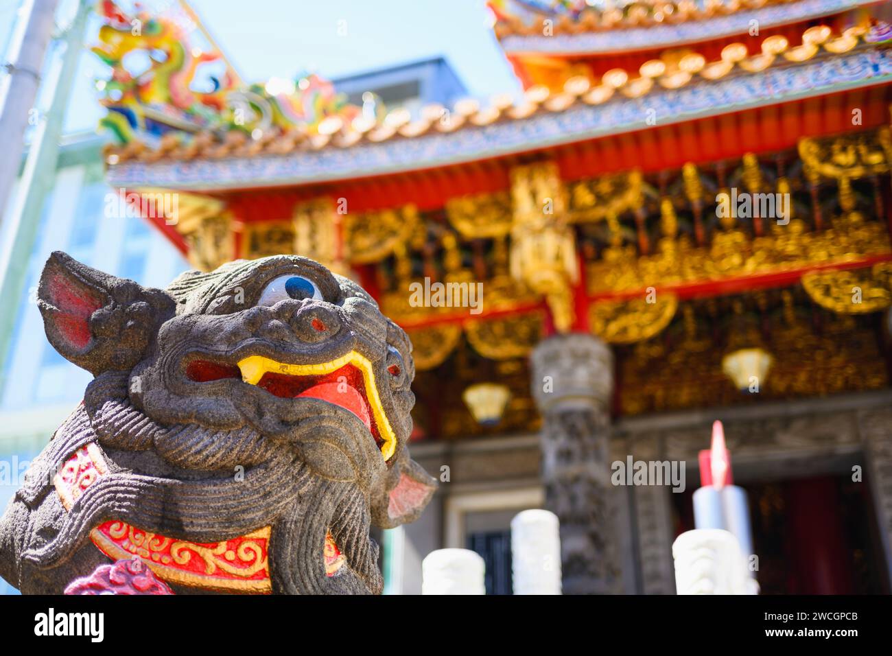 Colorful Chinese temple in Yokohama China town, Japan Stock Photo - Alamy