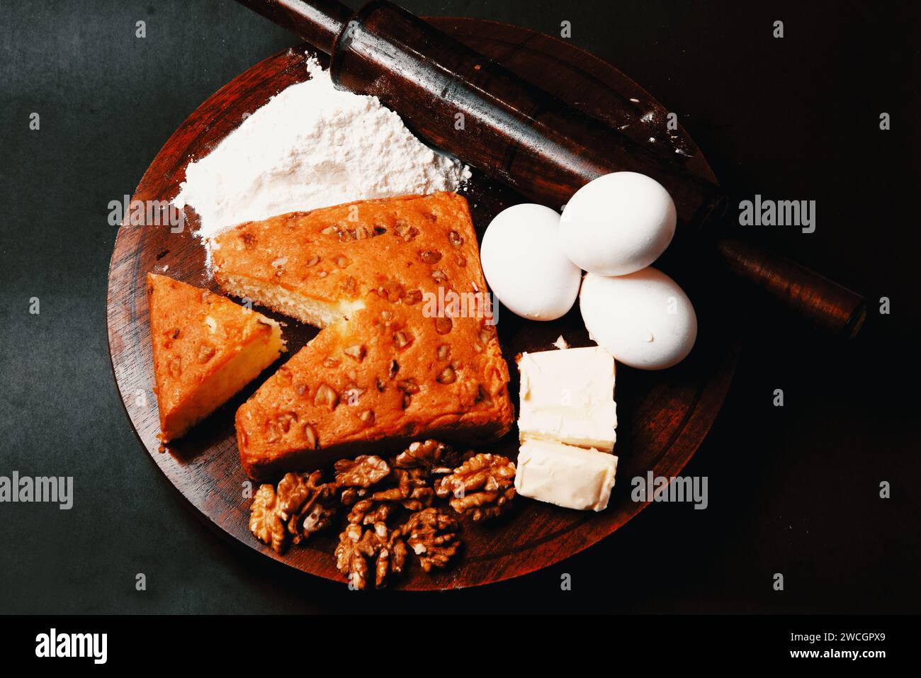 Hd bakery scene with walnut cake hi-res stock photography and images ...
