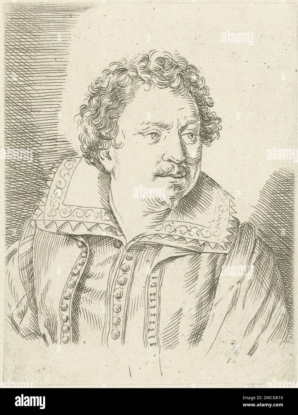 Portret van Herman Swanevelt, Ottavio Mario Leoni, 1615 - 1630 print ...