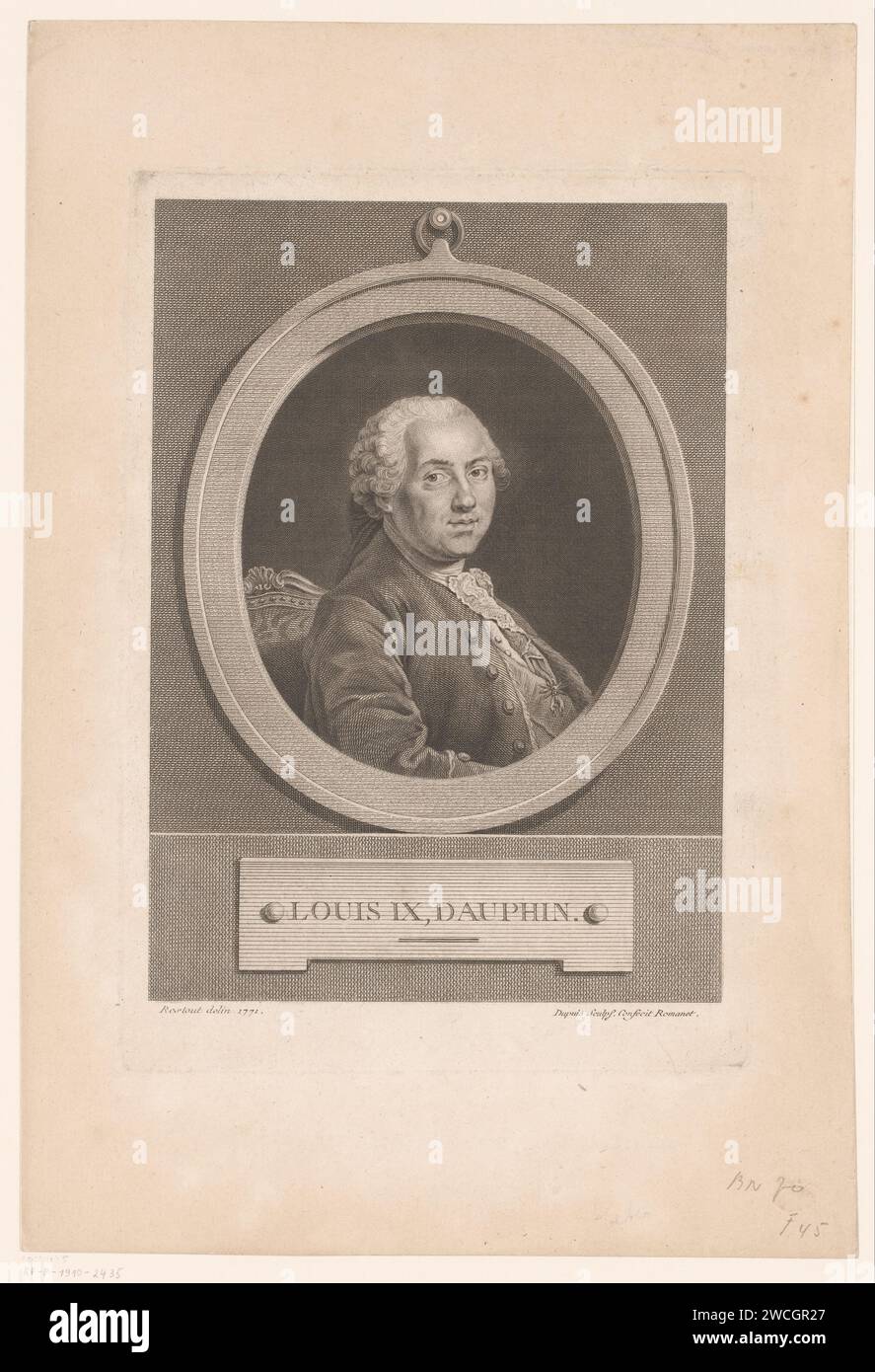 Portrait of Louis of France, Nicolas-Gabriel Dupuis, After Restout ...