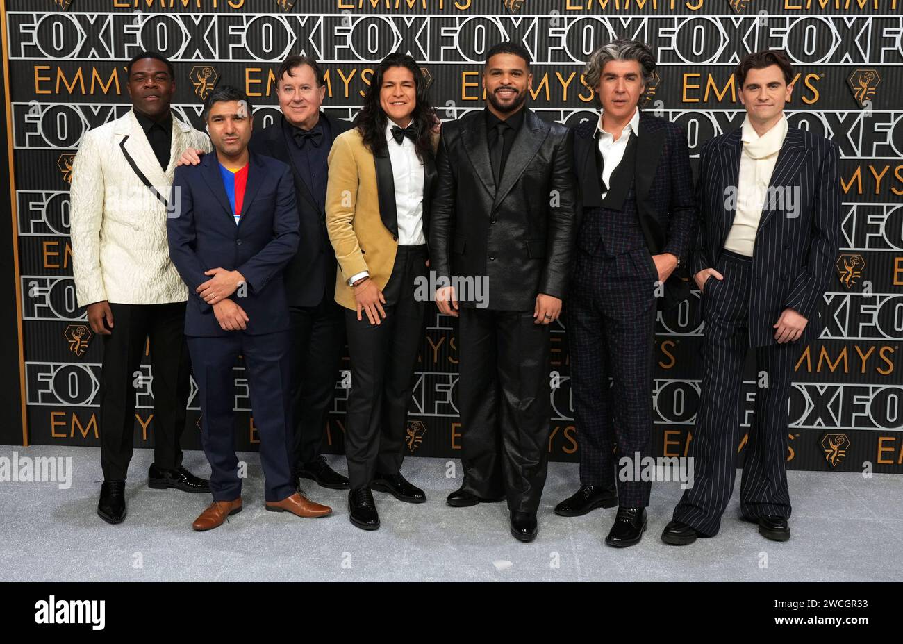 Nick Mohammed, from left, Jeremy Swift, Cristo Fernandez, Kola Bokinni ...