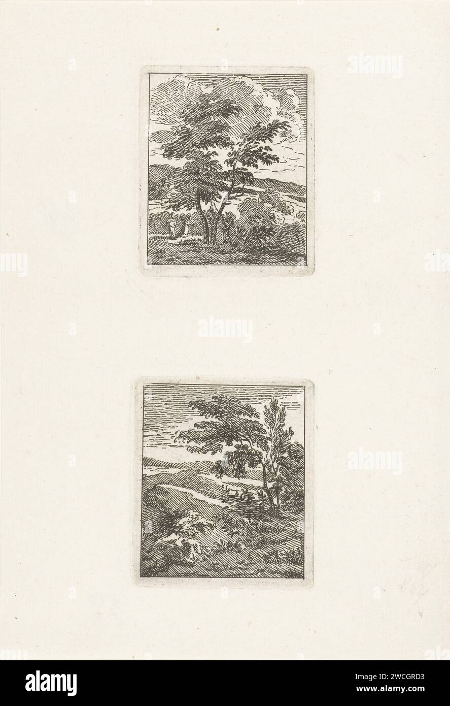 Two Landscapes, Jan Matthias Cok, 1735 - 1771 print Two plates printed ...