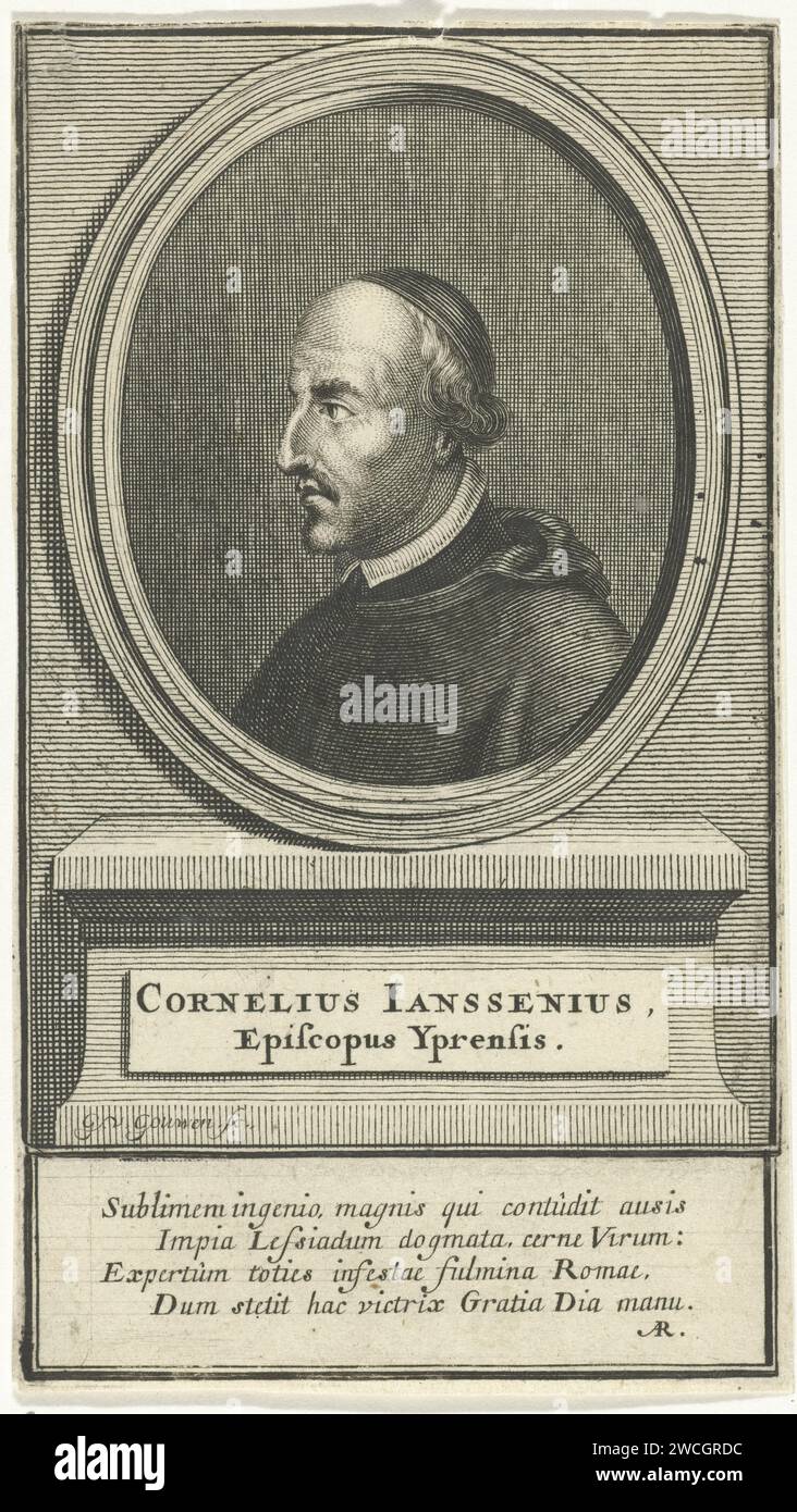 Portrait of Cornelius Jansenius, Gilliam van der Gouwen, 1670 - c. 1740 ...