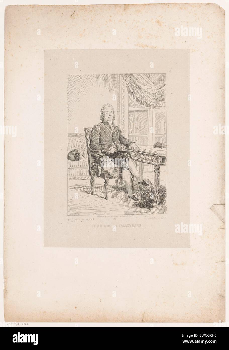 Portret van Charles-Maurice de Talleyrand, Pierre Michel Adam, After ...