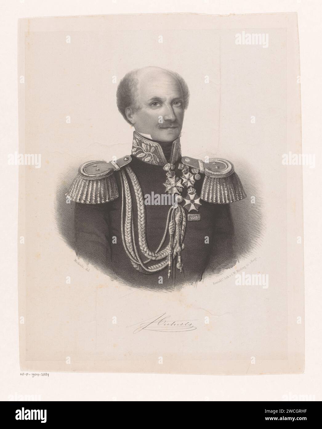 Portrait of Andreas Victor Michiels, Anonymous, Royal Dutch Stone ...