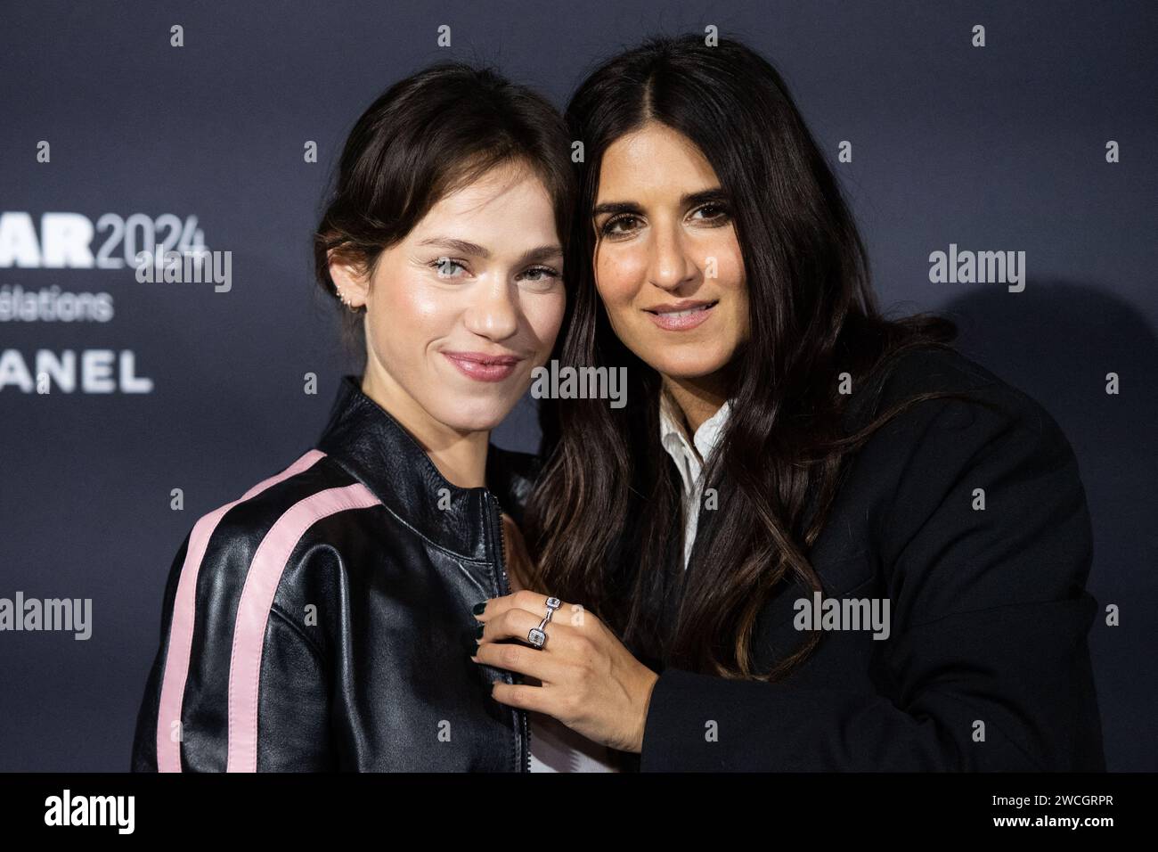 Paris, France. 15th Jan, 2024. Mathilde La Musse and Geraldine Nakache ...