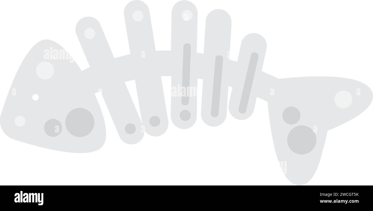 Sorting organic food waste. Gnawed skeleton bones of fish. Leftovers ...