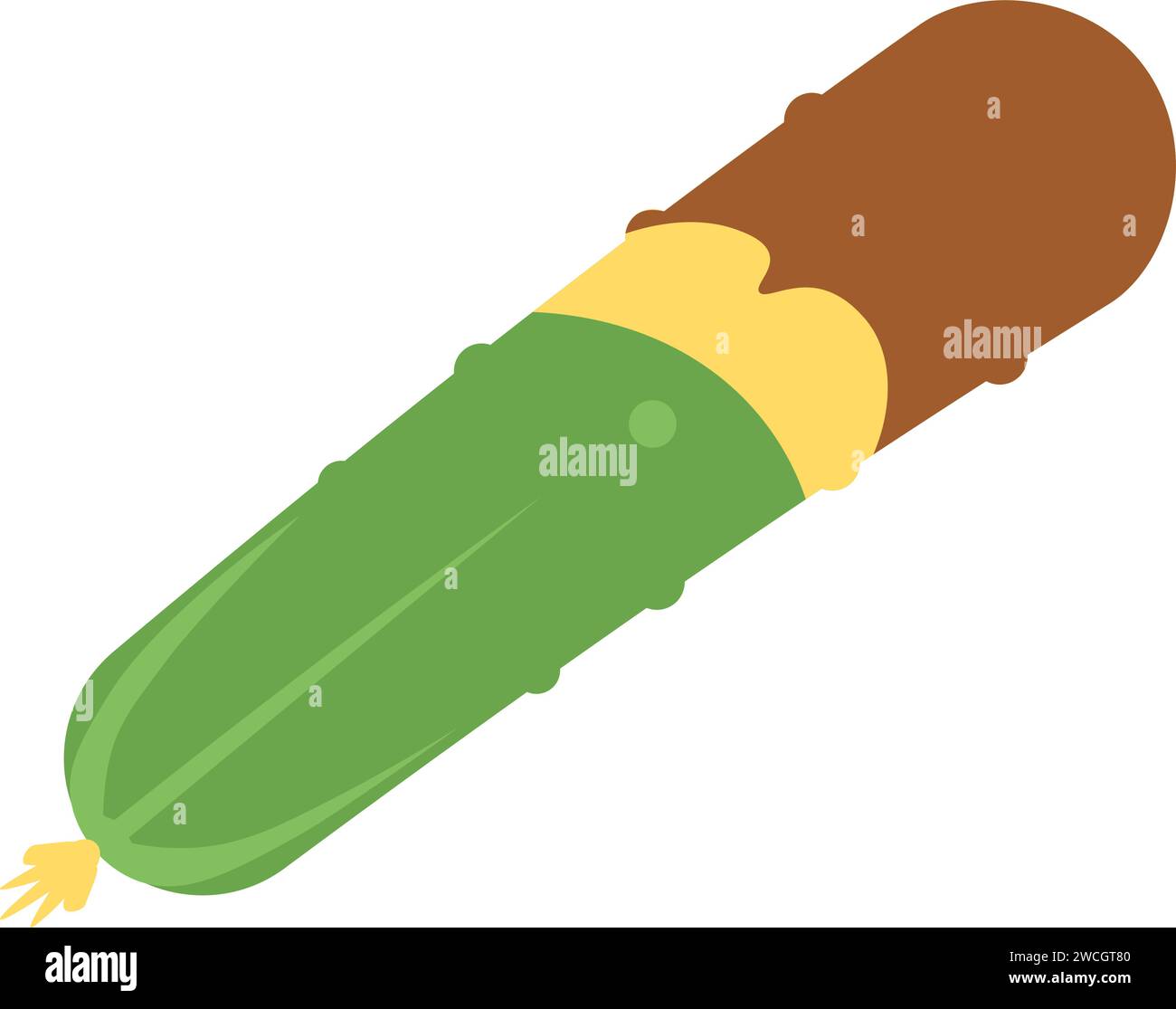 Sorting food waste. Whole rotten cucumber. Leftovers and scraps of food ...