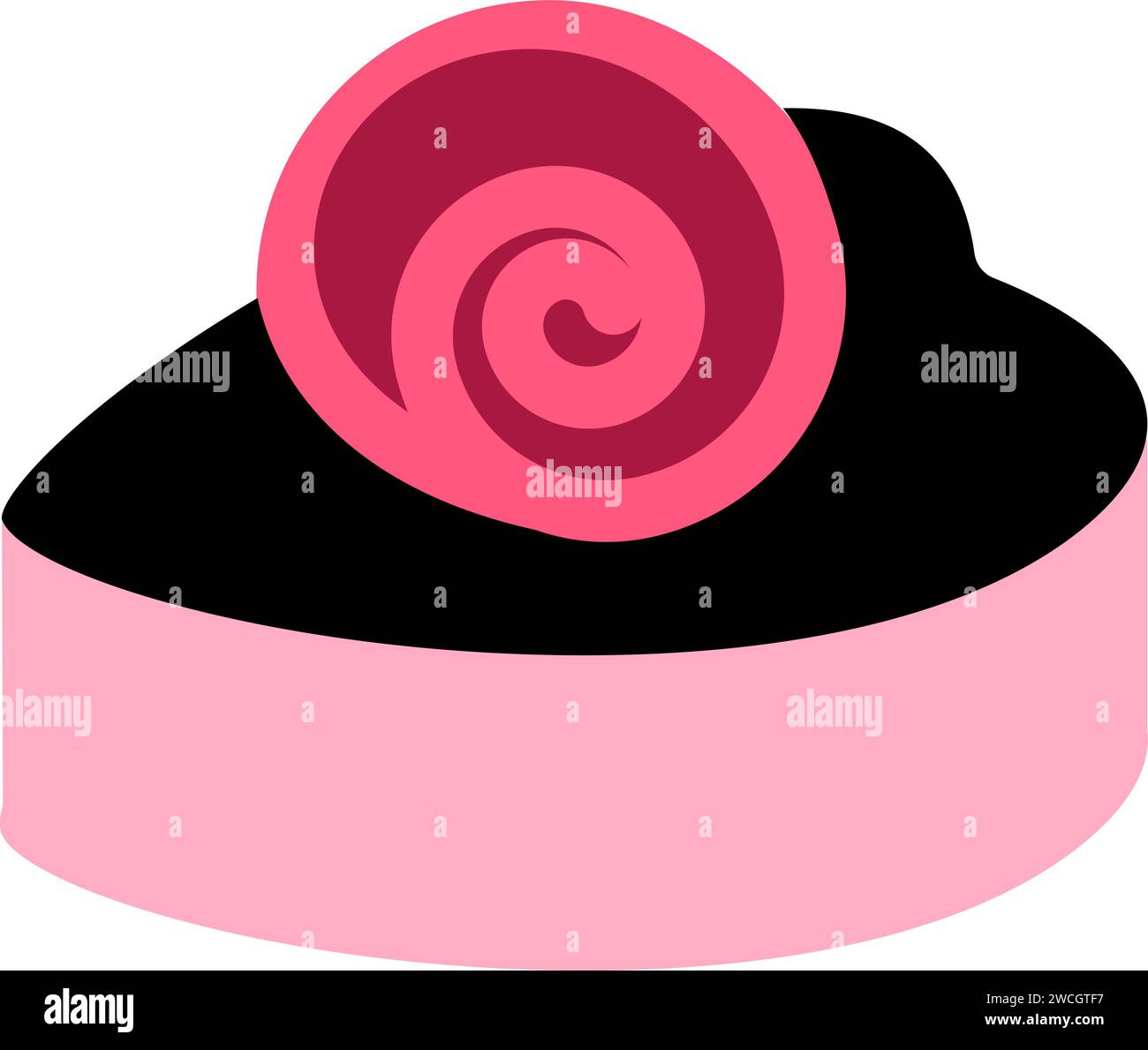 Cake delicious dessert in heart form icon vector. Chocolate sweet pie ...