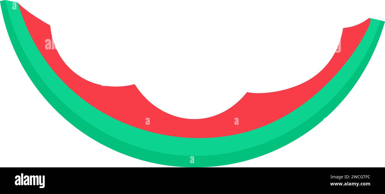 Sorting food waste. Peel of eaten watermelon slice. Leftovers and ...