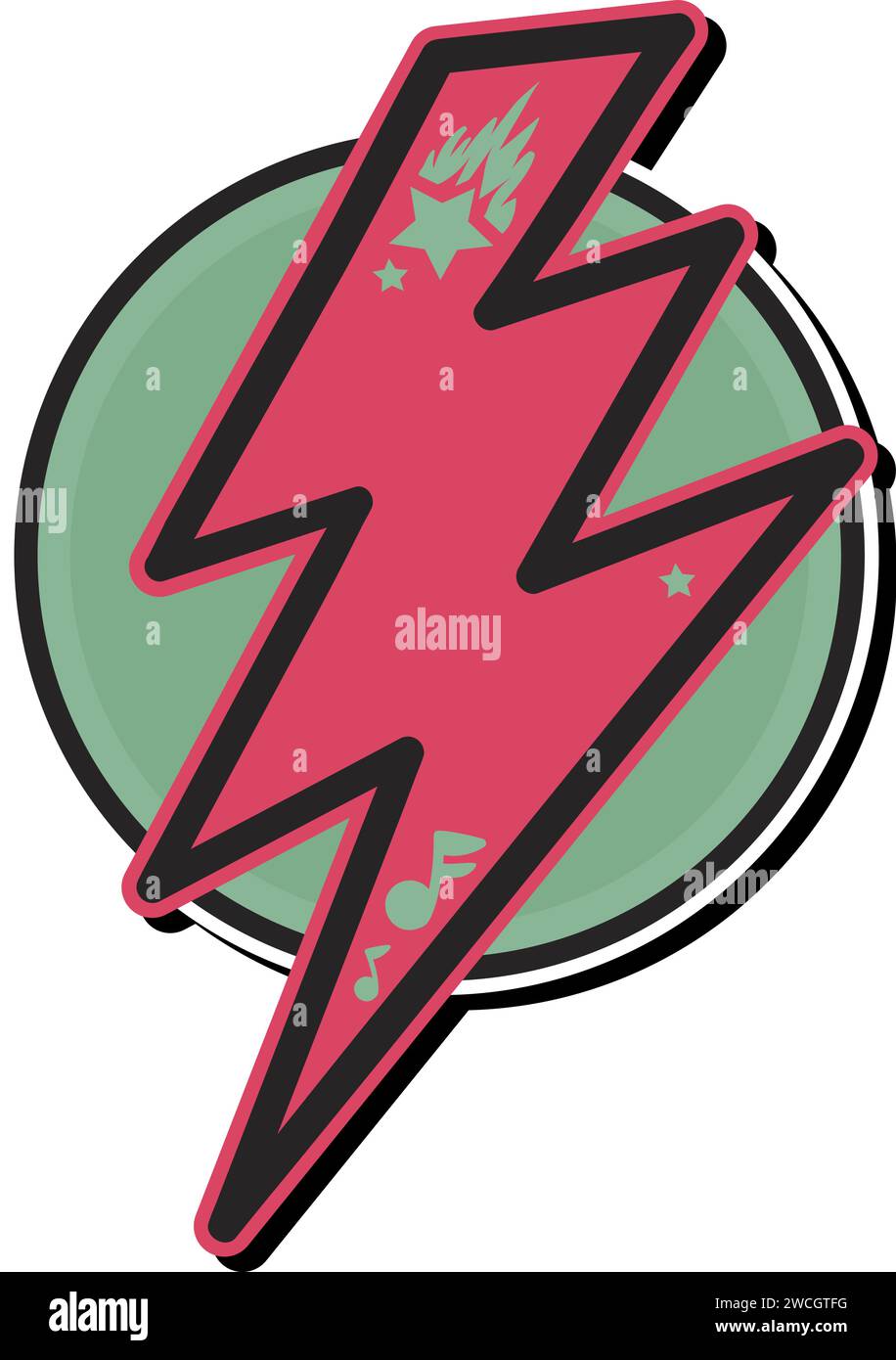 Colored logo emblem of Electric Lightning Discharge. Badge template for ...