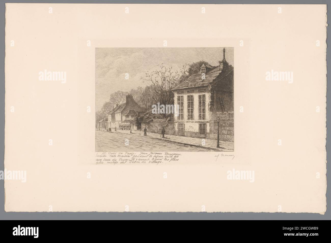 View of a house in 26 quai de Passy in Paris where Jean Jacques ...