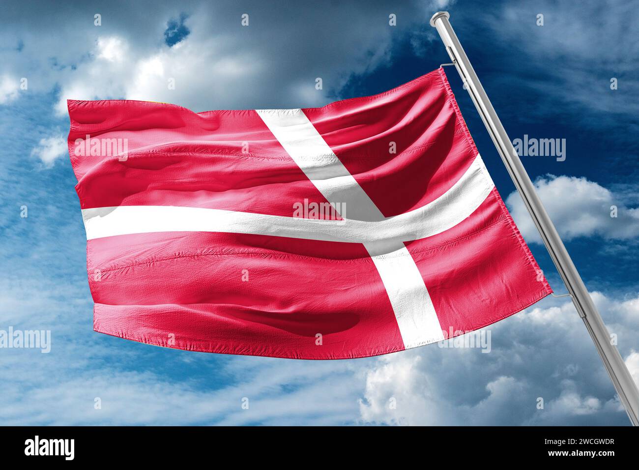 3d denmark flag hi-res stock photography and images - Alamy