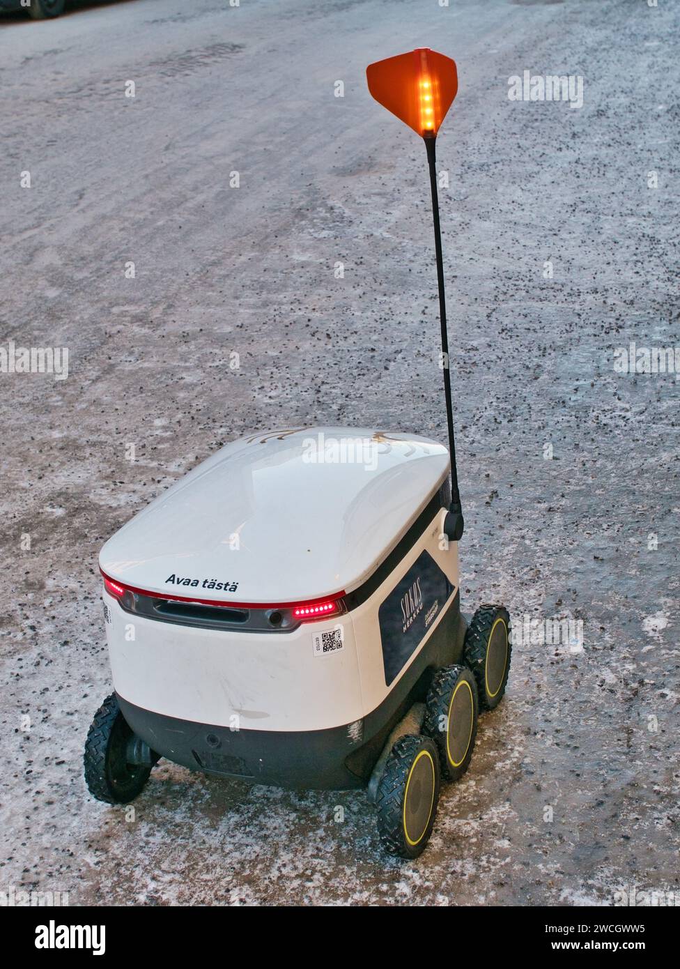 Autonomous delivery robot, Oulu Finland Stock Photo - Alamy