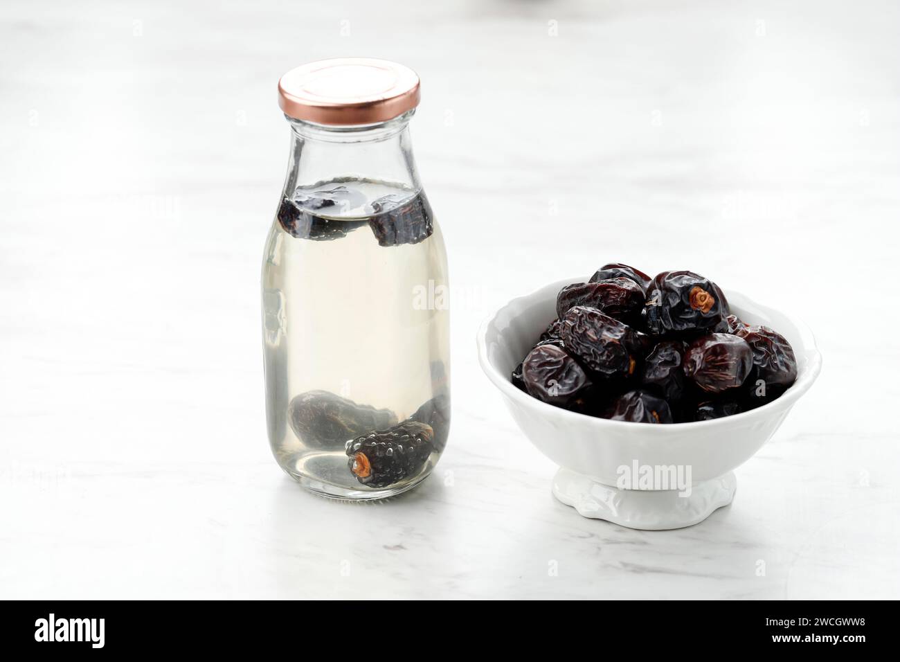 A Bottle of Kurma Nabeez, Date Fruit Overnight Infused Water. Popular ...