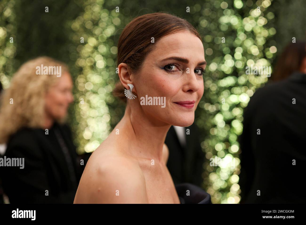 Keri Russell walks the red carpet at the 75th Emmy Awards on Monday ...