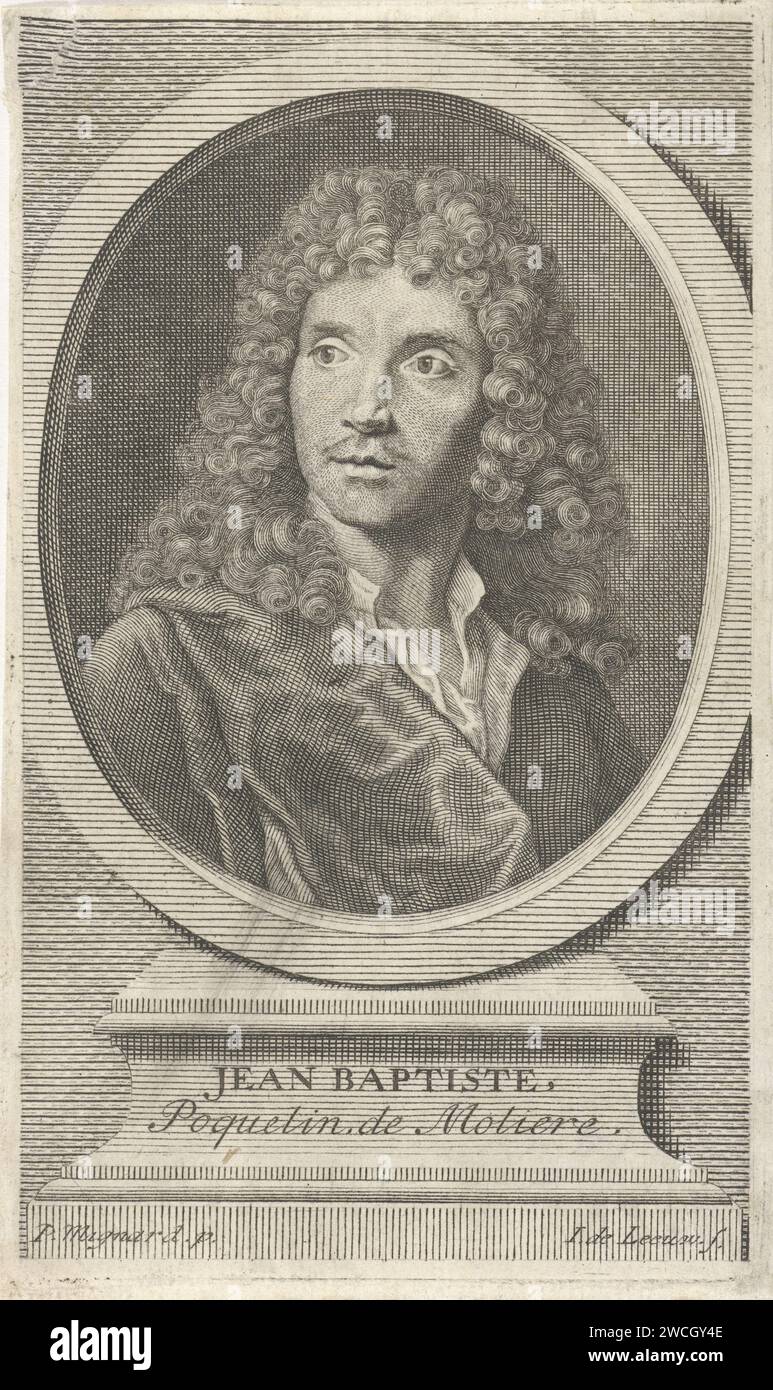 Portret van Jean Baptiste Poquelin Molière, Jan de Leeuw, After P ...