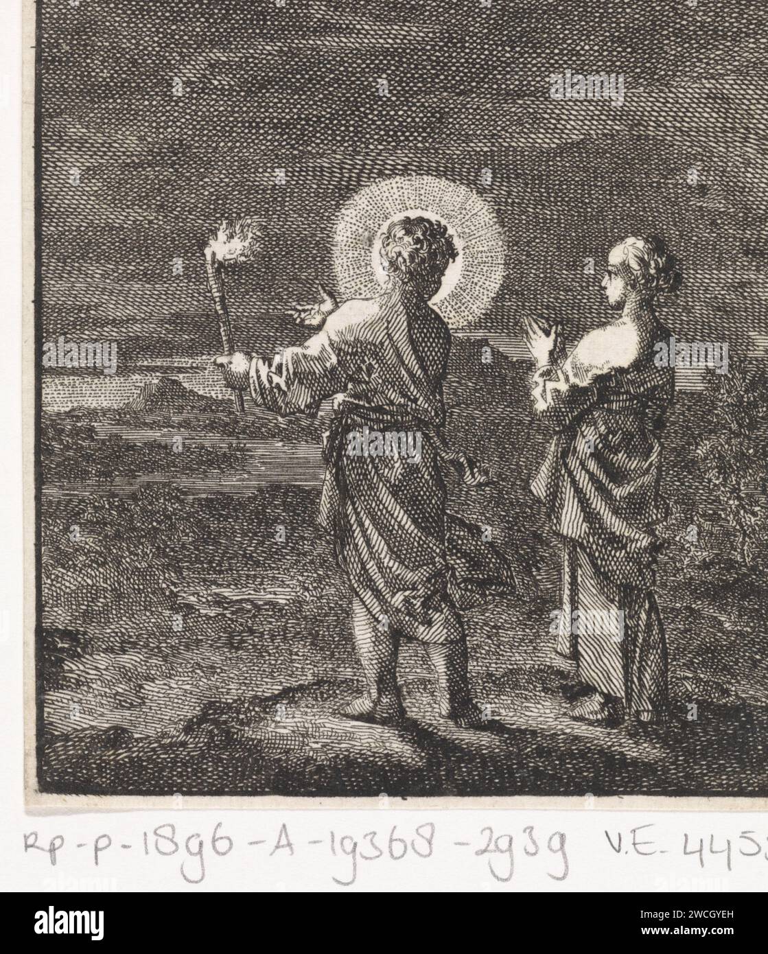 Christ enlighten the darkness with a torch, Jan Luyken, 1714 for the ...