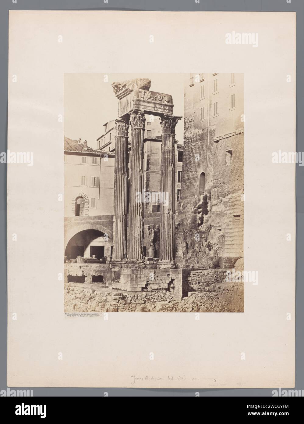 Columns of the temple of Jupiter Tonans, Rome, Gentili. Giovanni ...