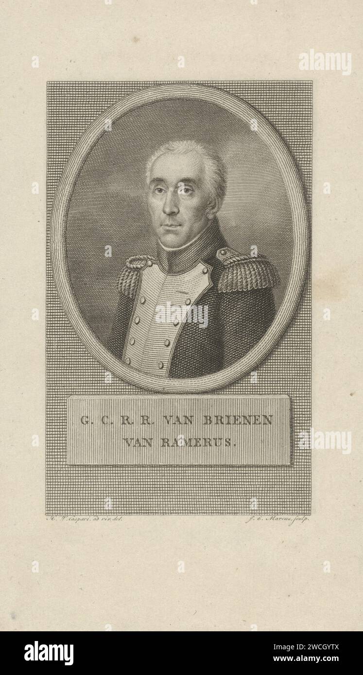 Portrait of G.C.R.R. van Brienen van Ramerus, Jacob Ernst Marcus, after ...
