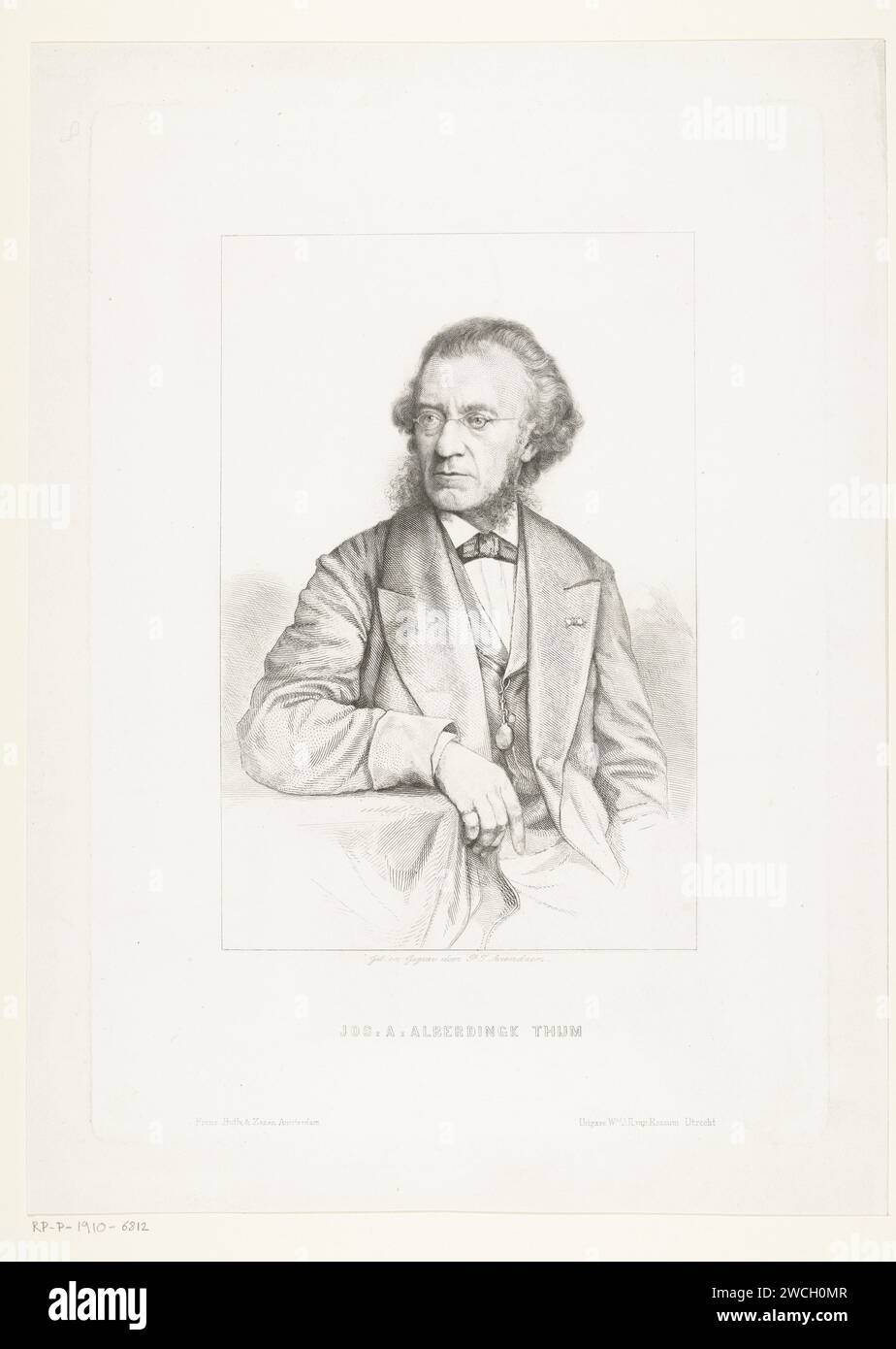 Portrait of Josephus Albertus Alberdingk Thijm, Petrus Johannes ...