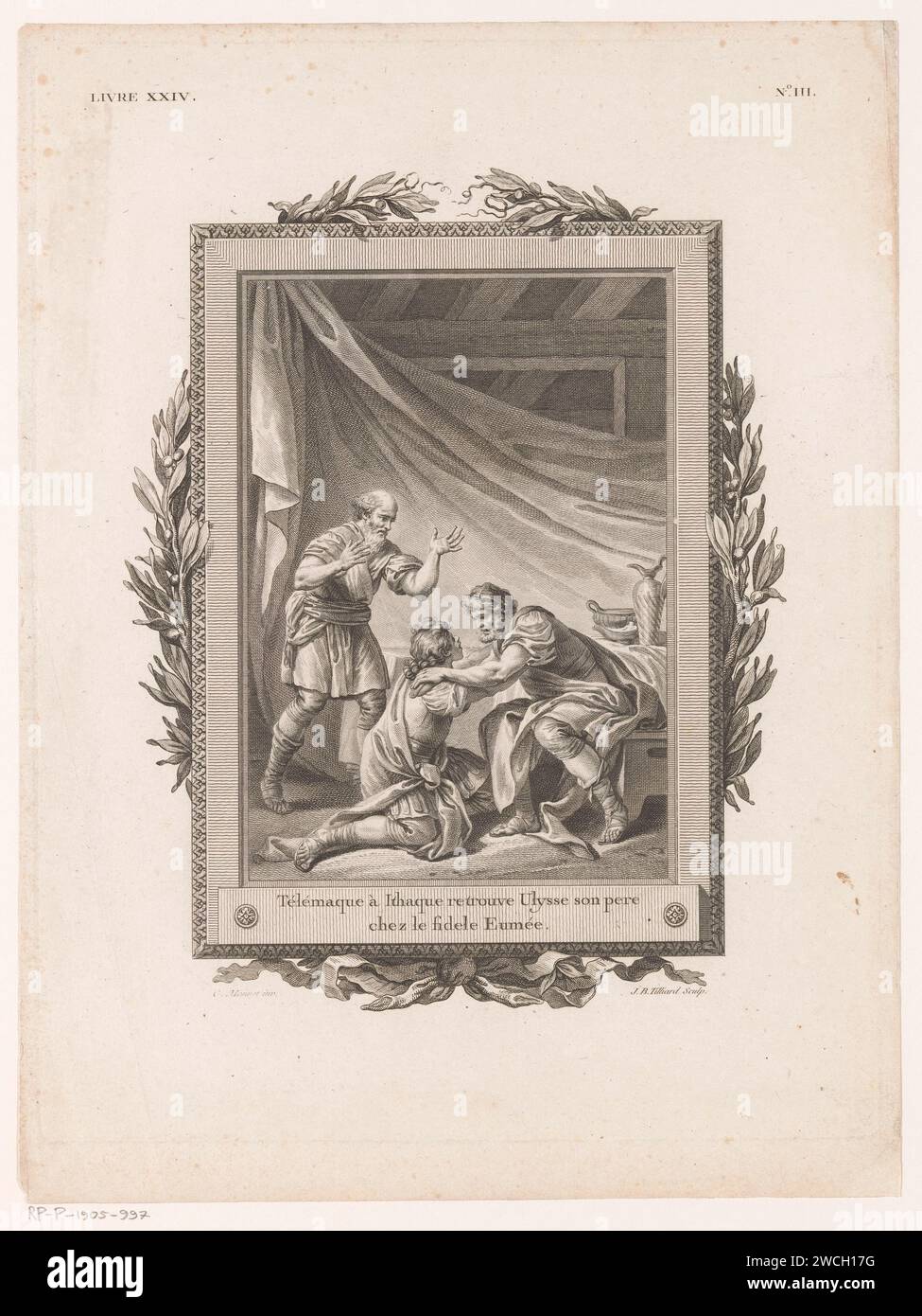 Telemachus and Odysseus reunited on Ithaka, Jean-Baptiste Tilliard ...
