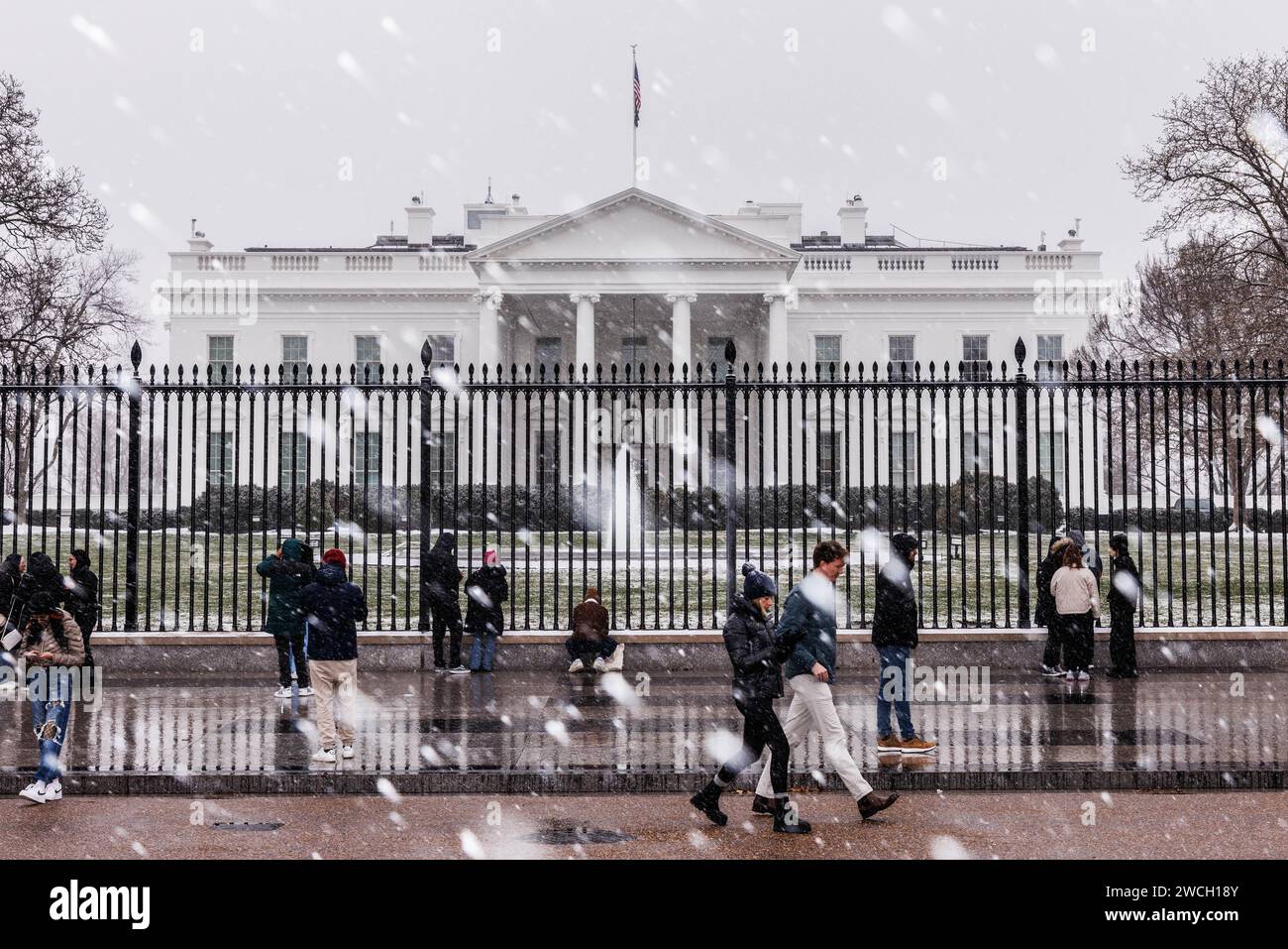 Washington, USA. 16th Jan, 2024. The White House is seen during a ...