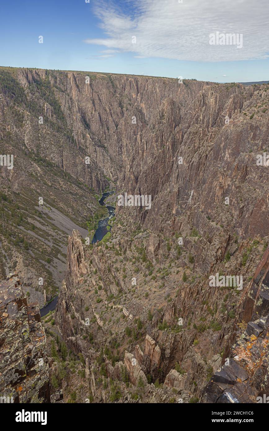 Jagged peaks in the Black Canyon of the Gunnison at Kneeling Camel View ...