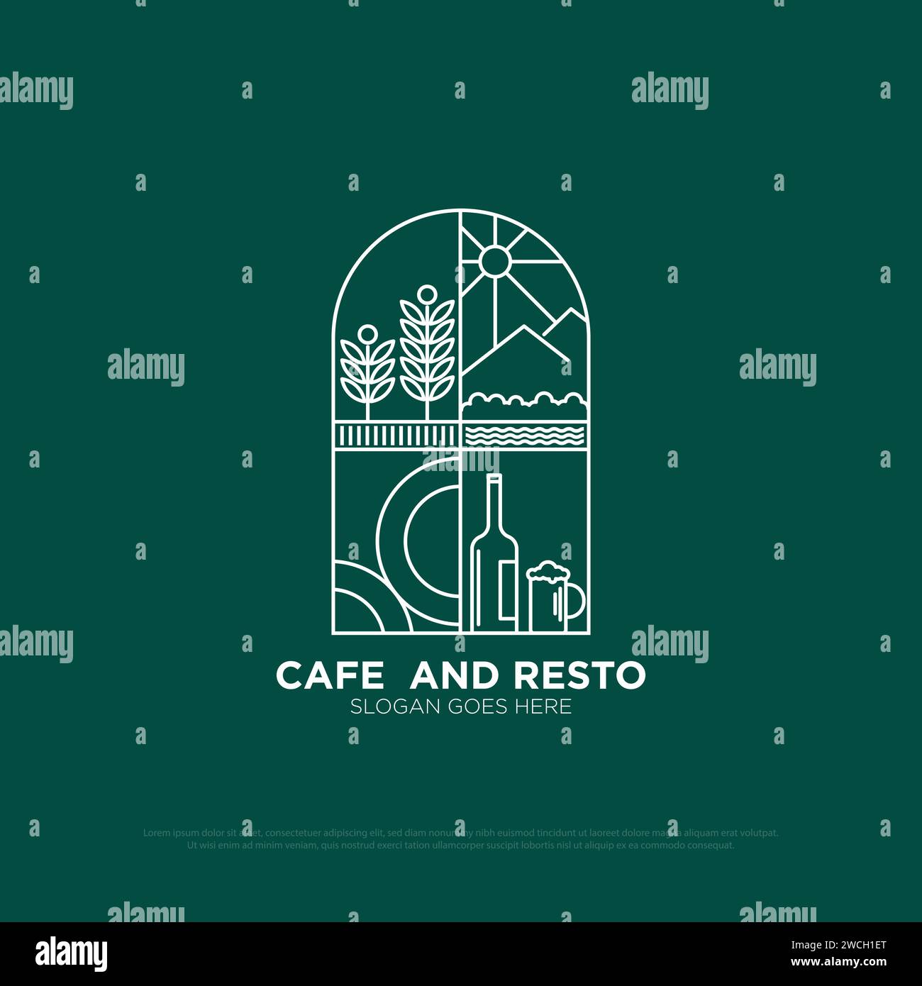 Organic restaurant logo design,nature outdoor food and beverages vector ...