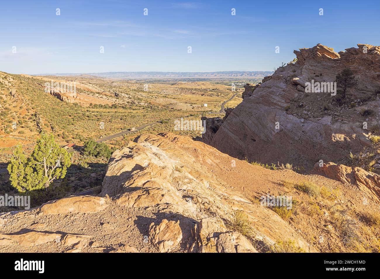 View into the Colorado River Valley, seen from Redlands View in the ...
