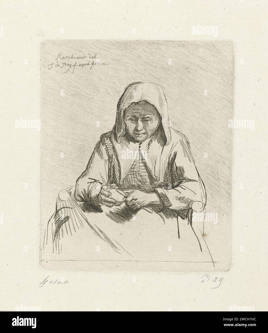 Apple Shilling Woman, Johannes Pieter de Frey, After Rembrandt van Rijn ...