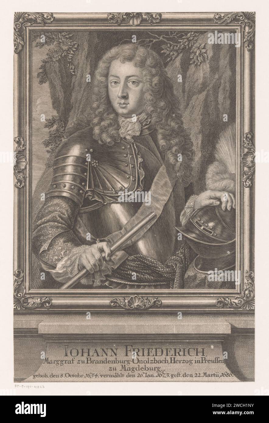 Portrait van Johann Friedrich von Brandenburg-Ansbach, Johann Wilhelm ...