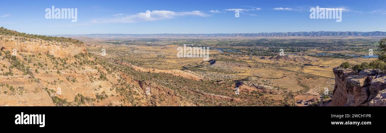Panorama of Fruita and the Colorado River Valley, seen from the ...