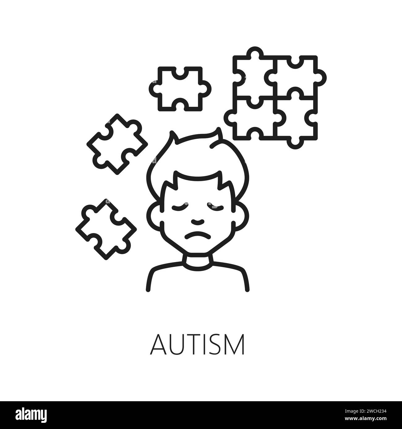 Autism puzzles Black and White Stock Photos & Images - Alamy