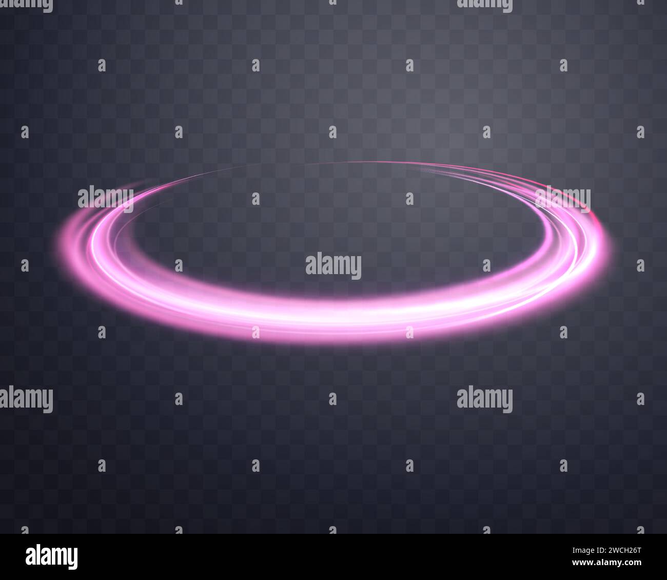 Glowing pink magic rings. Dynamic orbital flare halo ring. Neon ...