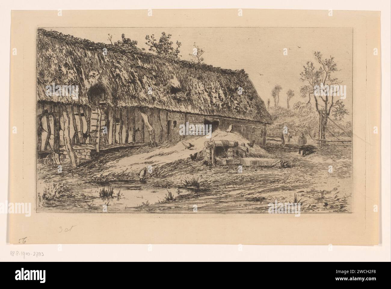 Farmyard in Veules, Carel Nicolaas Storm van 's -Gravesande, 1851 ...