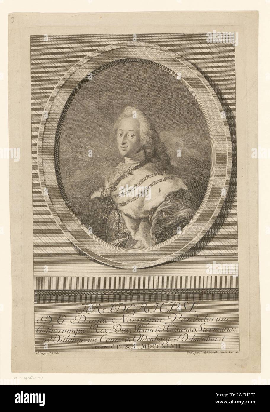 Portrait of Frederik IV, King of Denmark and Norway, Johann Martin ...
