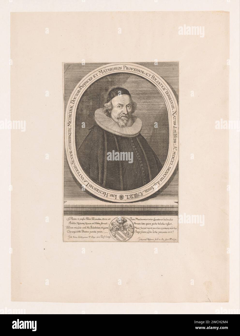 Portrait van Johann Heinrich Lavater, Johannes Meyer (II), 1692 print ...