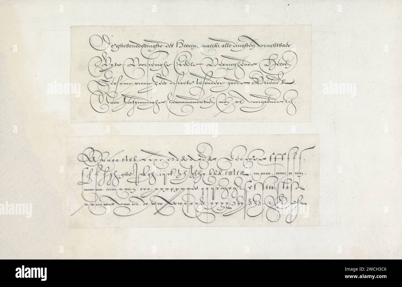 Two designs of writing examples: De Bastarde and the Dutch running ...